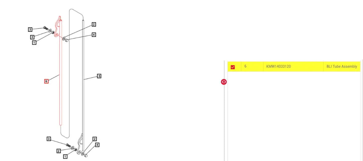 Mahindra Tractor Bucket Level Indicator Tube | Mahindra Direct Parts