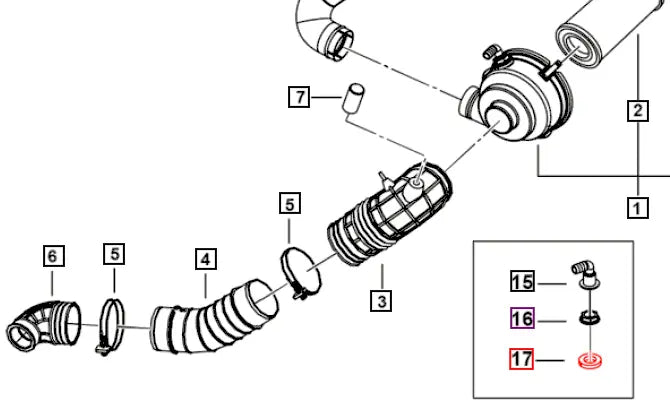 Mahindra Roxor Gasket - CCV Valve To Airbox 0309AAB00141N | Mahindra ...