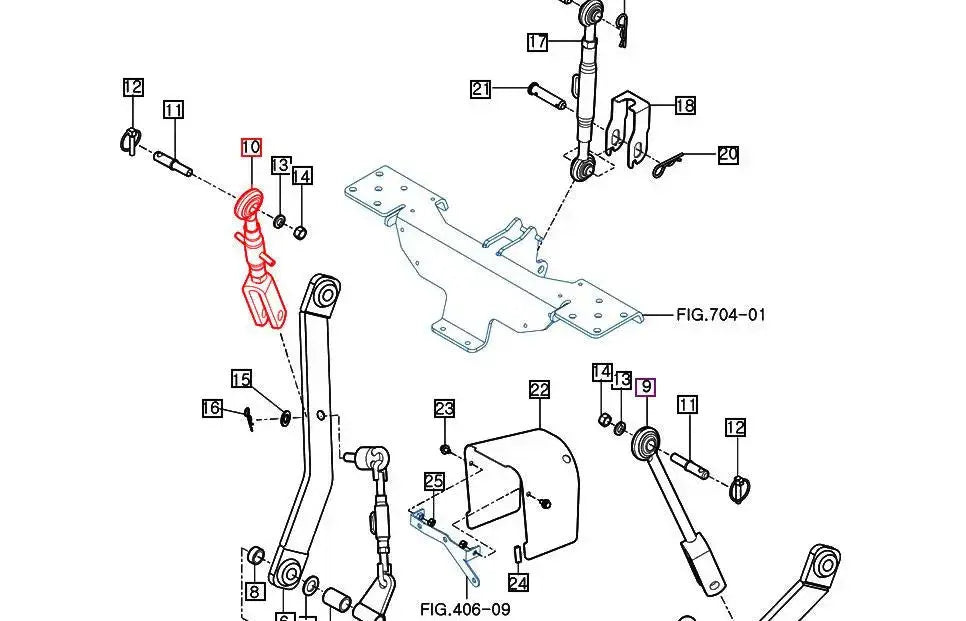 Mahindra Tractor 3 Point Lift Rod RH Right Hand Assembly | Mahindra ...