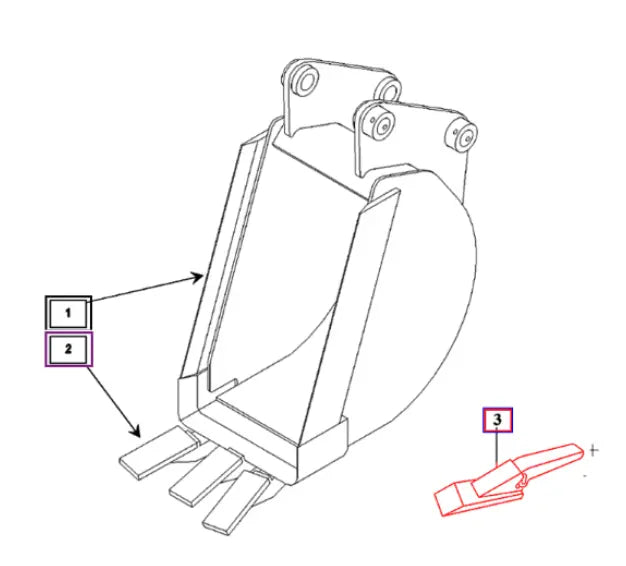 Mahindra Tractor Backhoe Bucket Tooth With Shank KMW67021002 | Mahindra ...