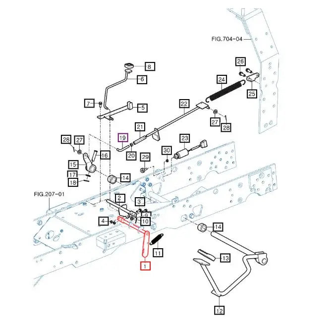 Mahindra Tractor Brake Rod Parking Brake A 11613282300 | Mahindra ...