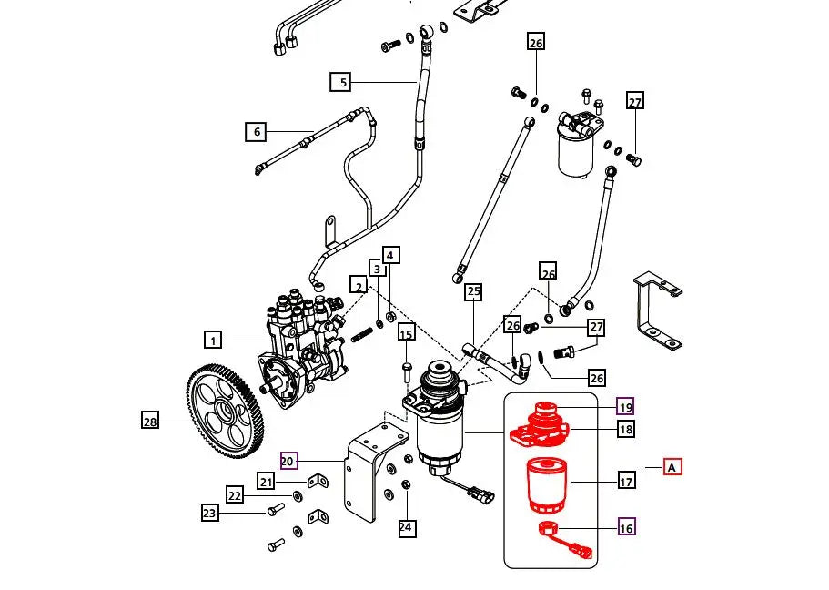 Mahindra Tractor Fuel Filter Assembly 006019433D1 | Mahindra Direct Parts