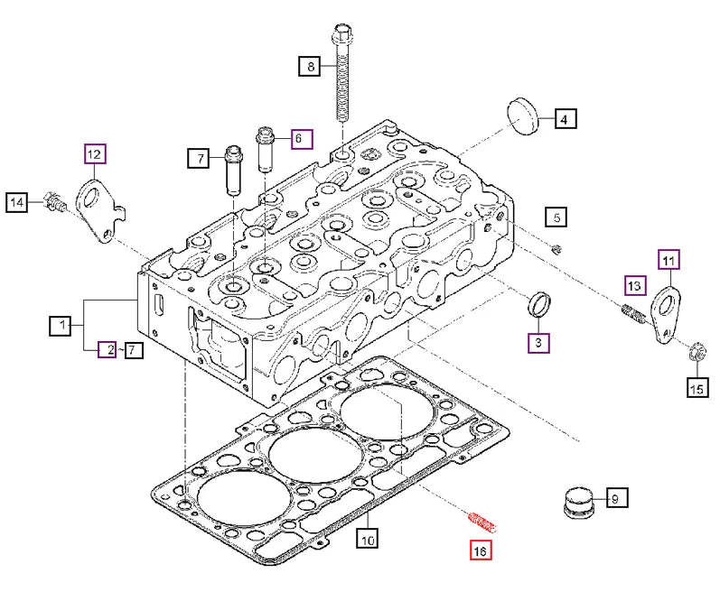 Mahindra Tractor Exhaust Manifold Stud 01513-50620 | Mahindra Direct Parts