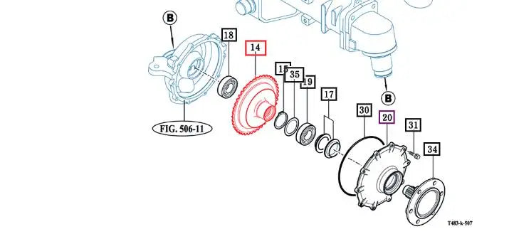 Mahindra Tractor Front Axle Bevel Gear 38T 16734340081 | Mahindra ...