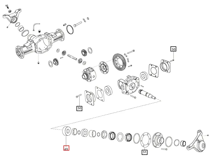 Mahindra Tractor Front Axle Bearing E006507923D1 | Mahindra Direct Parts