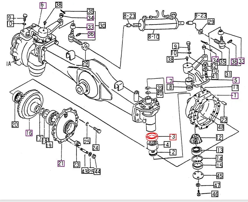 Mahindra Tractor Front Axle Seal Final Drive Case to Axle End ...