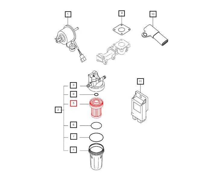 Mahindra Tractor Fuel Filter Element 006054318K01 | Mahindra Direct Parts