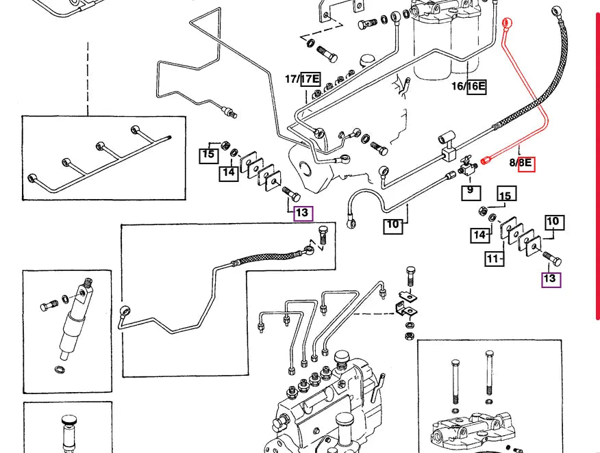 Mahindra Tractor Fuel Line Tank to Fuel Pump 005556838R91 | Mahindra ...