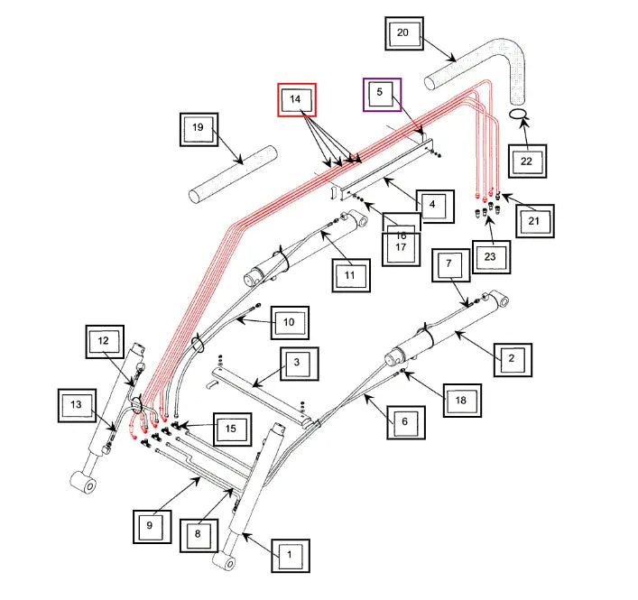 Mahindra Tractor Hydraulic Hose Assembly KMW05821106806087 | Mahindra ...
