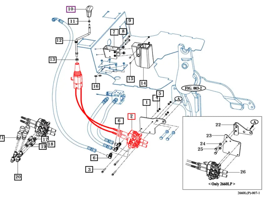 Mahindra Tractor Joystick and Loader Valve Assembly 85833005001 ...