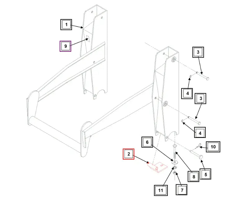 Mahindra Tractor Loader Hinge Assembly KMW10011094 | Mahindra Direct Parts