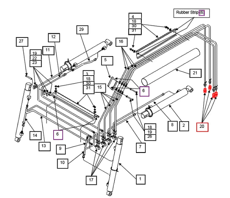 Mahindra Tractor Loader / Backhoe Hydraulic Line Fitting | Mahindra ...