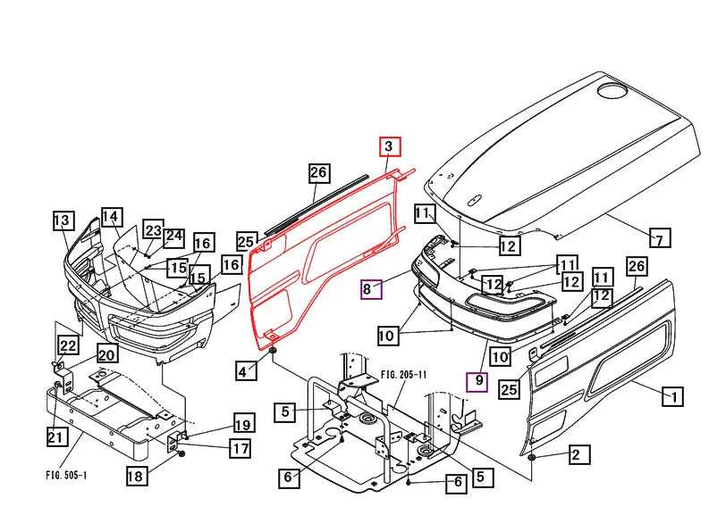 Mahindra Tractor RH Right Side Engine Bay Panel 19442623BP0 | Mahindra ...