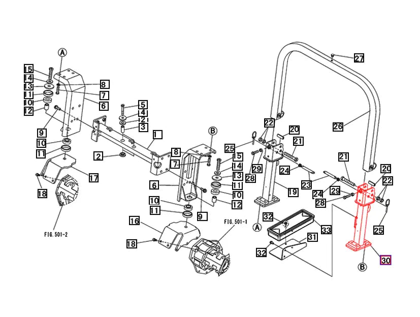 Mahindra Tractor ROPS Bracket LH 19466533AG0 | Mahindra Direct Parts