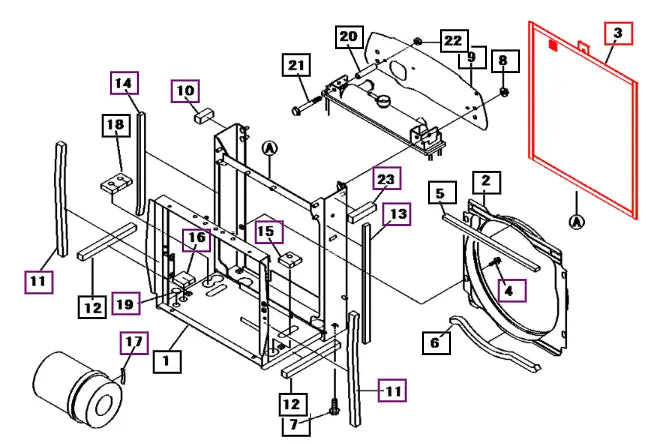 Mahindra Tractor Radiator Screen 19680438AG0 | Mahindra Direct Parts