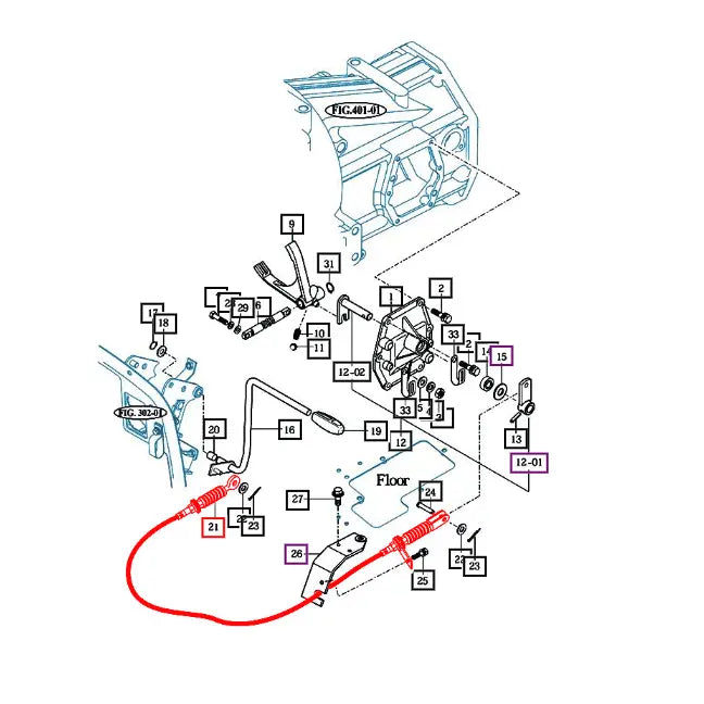 Mahindra Tractor Shuttle Shift Cable 19992842001 | Mahindra Direct Parts