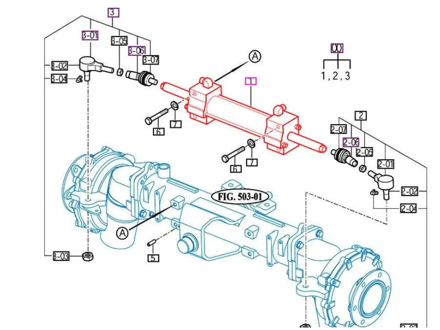 Mahindra Tractor Steering Cylinder 13864075000GB | Mahindra Direct Parts