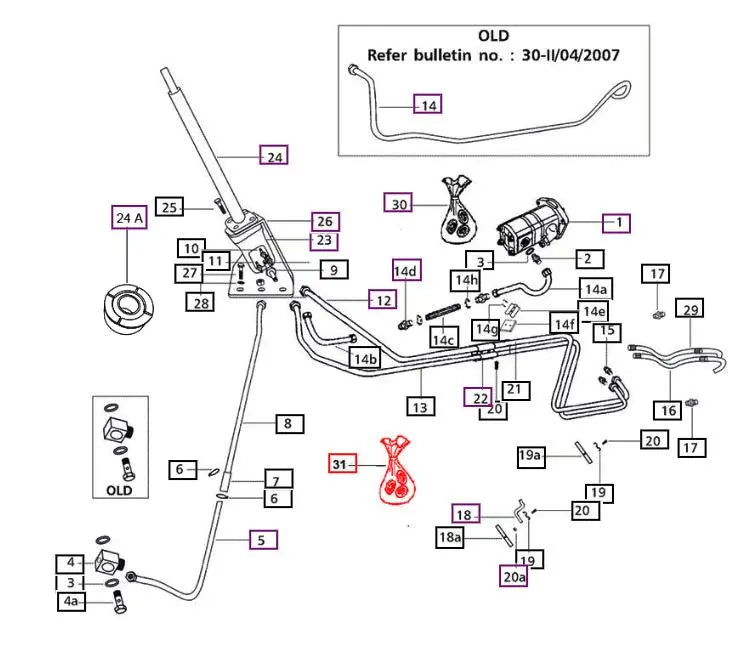 Mahindra Tractor Steering Cylinder Seal Kit E007204711D91 | Mahindra ...